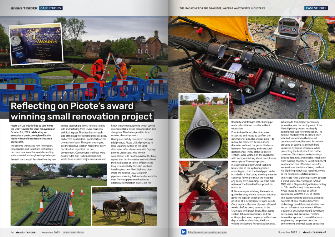 Picote in the News - Drain Trader Magazine November 2025